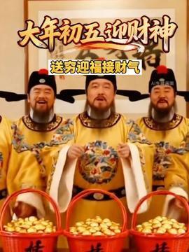 大年初五,迎财神啦! #热点 #过年 #传统文化 #家庭 #生活