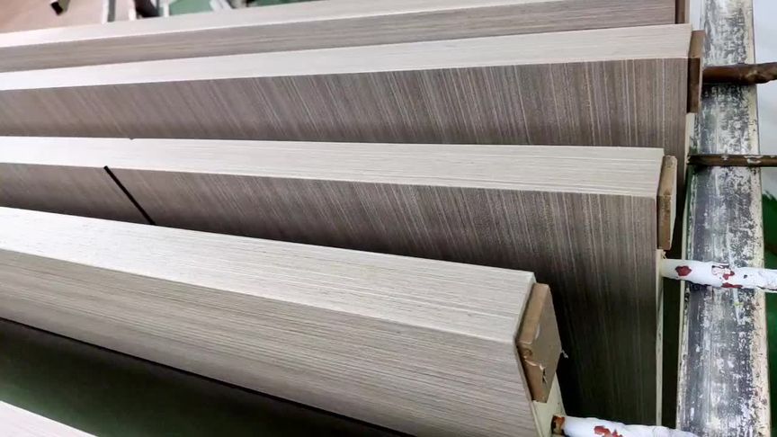 全木门贴科技木皮工艺,整套门不含密度板,实物拍摄#烤漆门