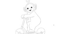 [小林简笔画]绘画儿童早教亲子简笔画中的可爱天线宝宝骑单车卡通...