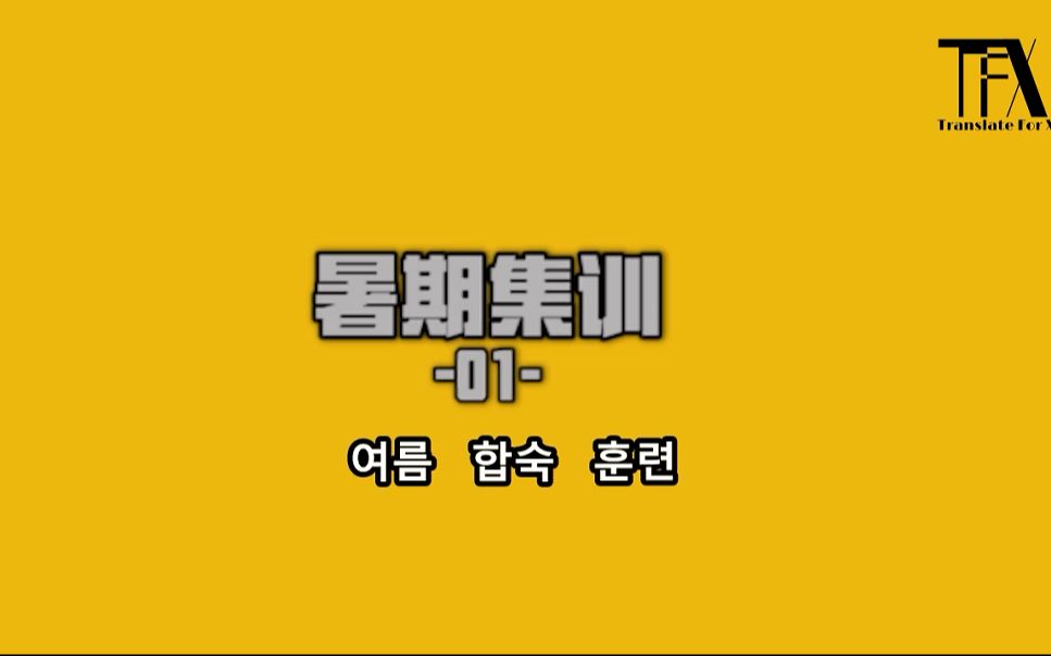 【TFX中韩字幕】【TF家族】暑假集训