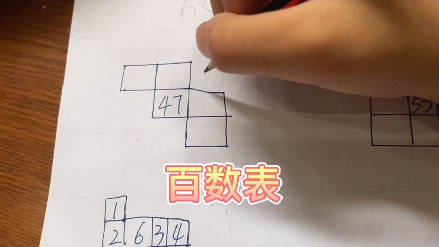 一年级数学下册必考题百数表