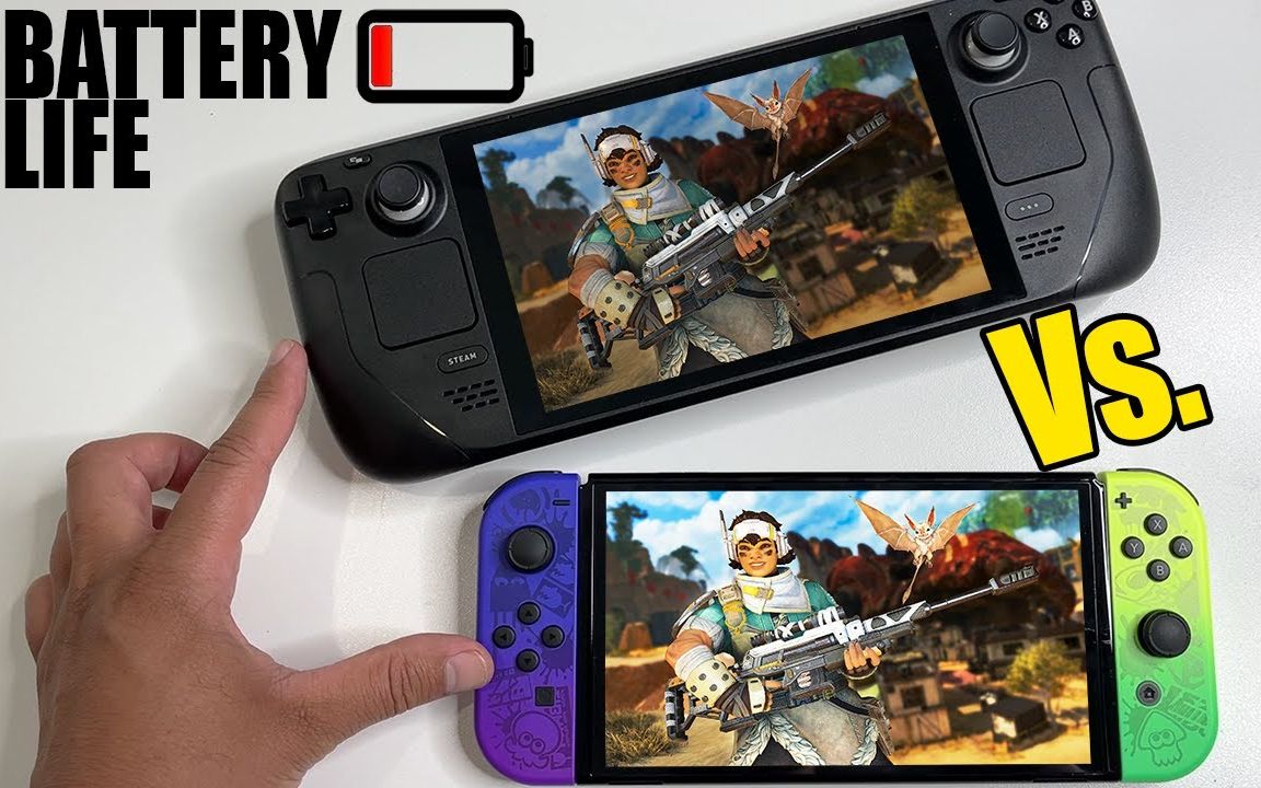 Steam Deck vs. 任天堂 Switch OLED 游戏续航对比