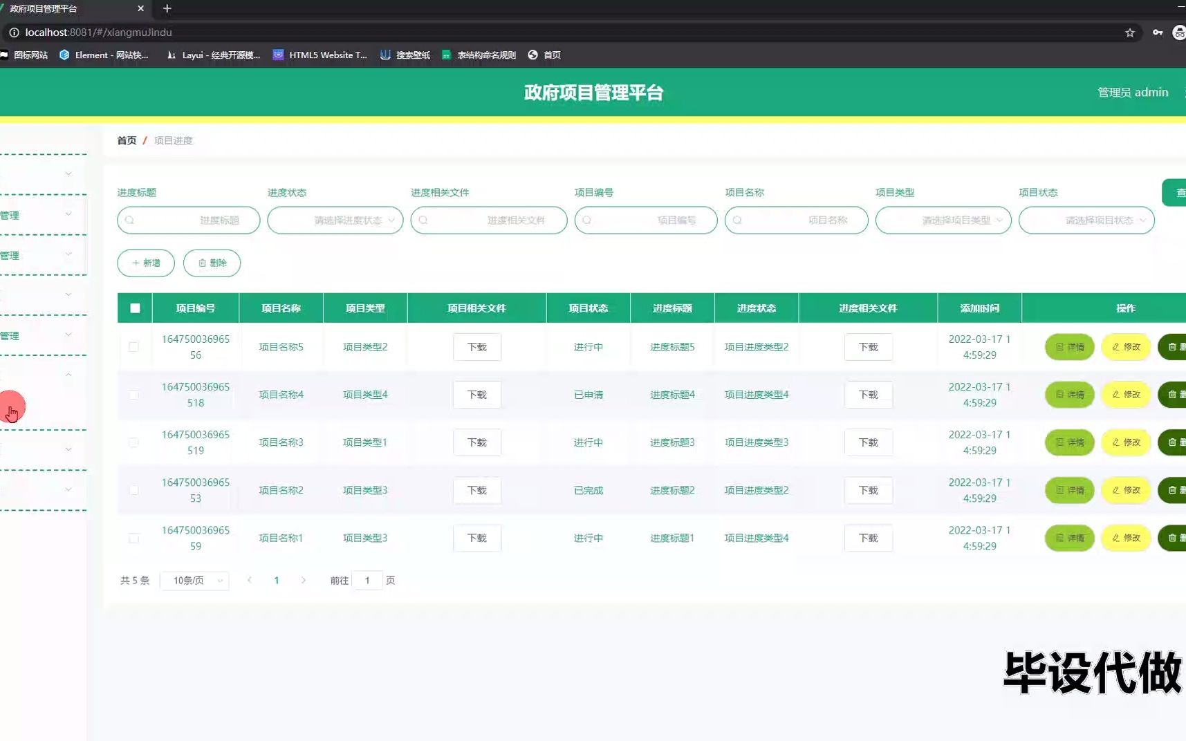 基于java web政府项目管理平台的设计与实现ssm vue mysql|计算机...