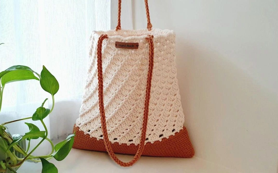 【钩针编织】-简约优雅手提包包钩织,入门基础钩织教程