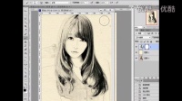 PS教程 美女照片变素描效果 美女照片变素描PS基础PS转手绘_标清