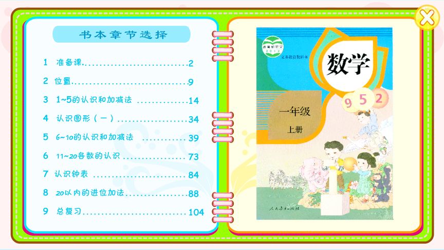 人教版一年级数学上册2位置知识详解