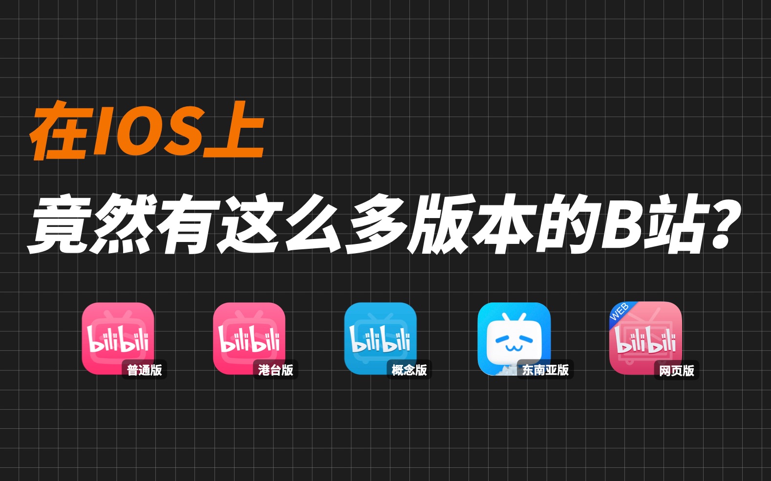 IOS上竟然有这么多版本的B站?