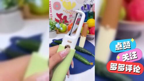 既能削皮又能切水果的水果刀 真不多见,但是太方便了