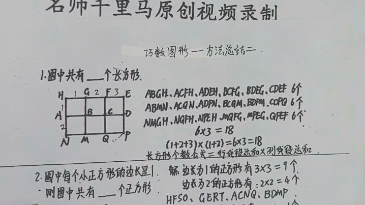巧数图形系列之巧数长方形