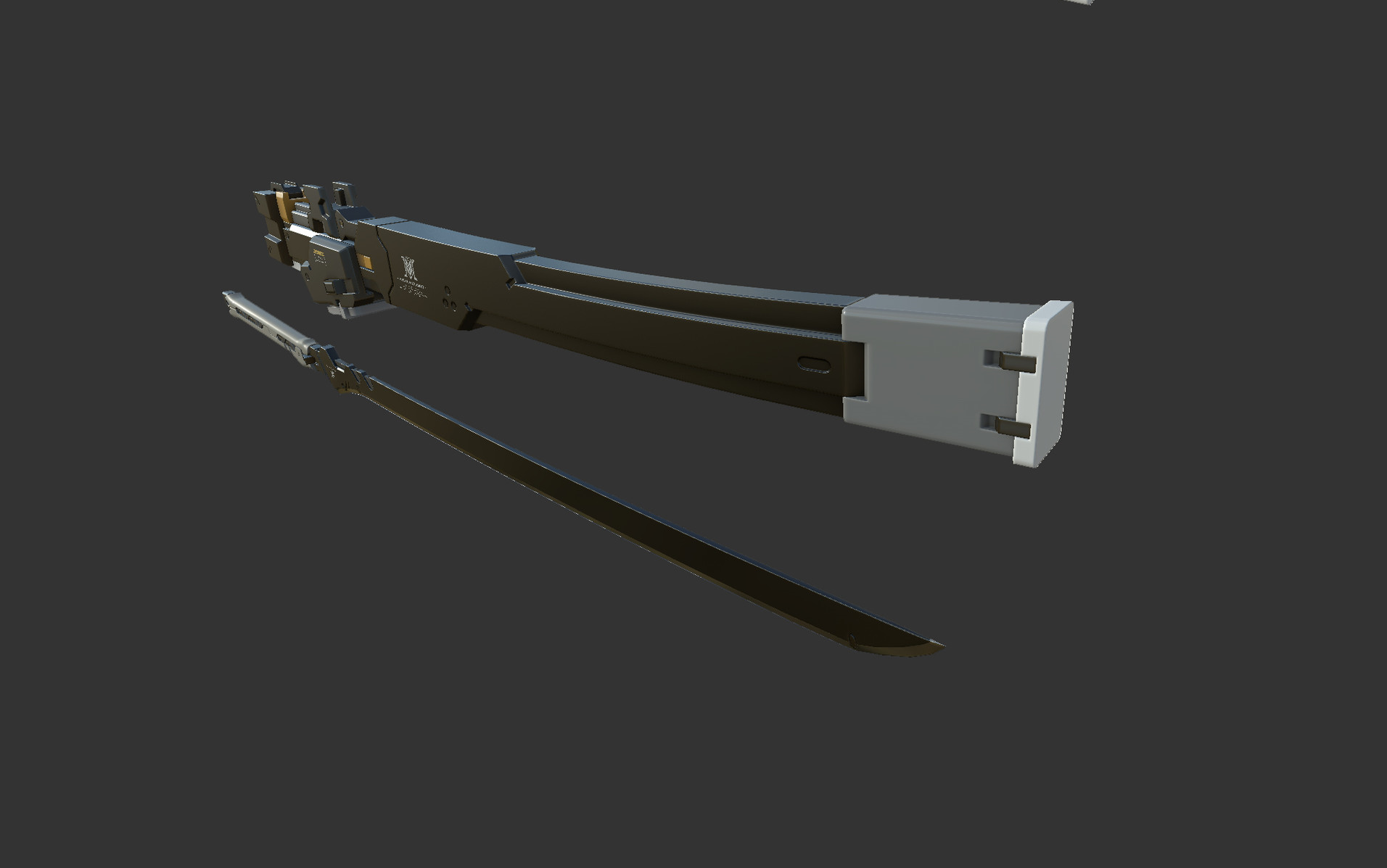 【3DMAX建模】次世代机械刀建全流程教学,3D游戏建模课