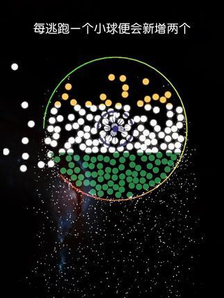 每逃跑一个小球便会新增两个#星球动画 #几何图形