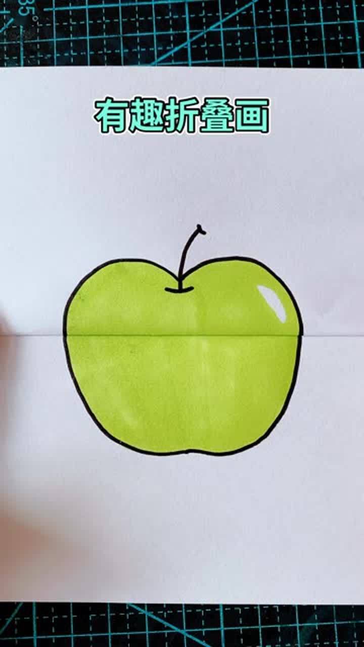 打开会发生什么呢?简笔画 创意折叠画