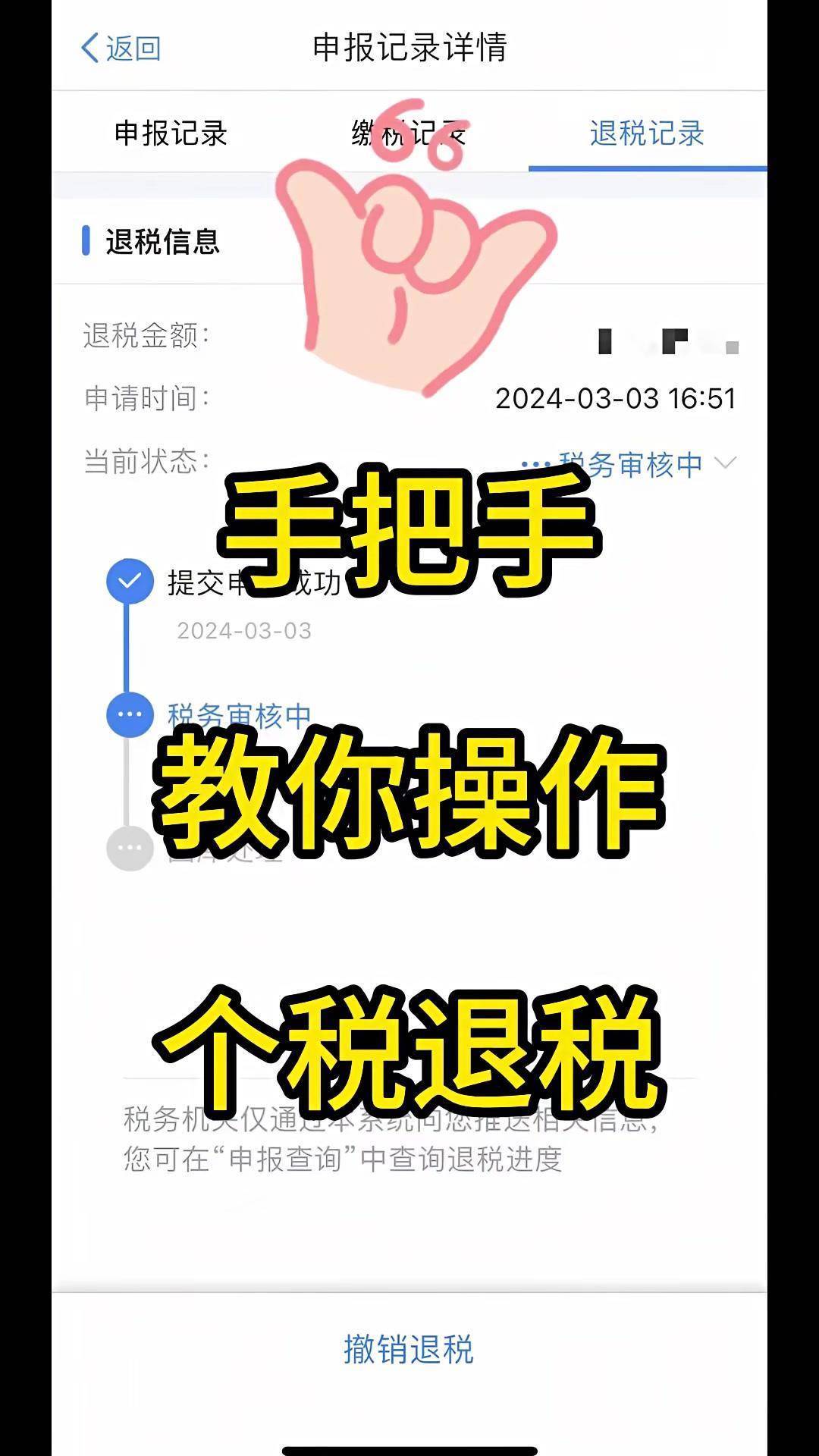 手把手教你操作个税退税#退税#个税#个税退税操作流程#个税申报(...