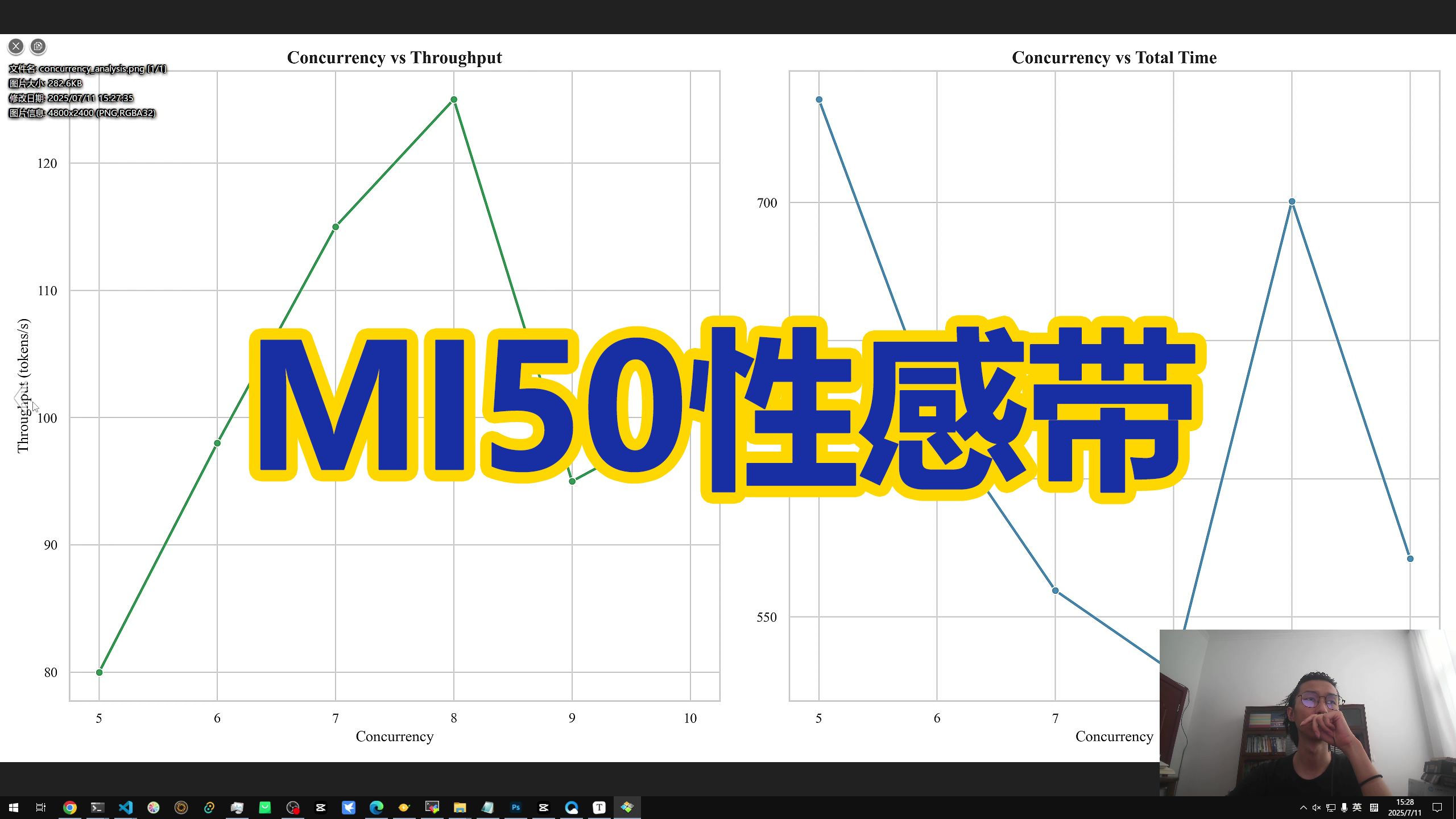双 MI50 32G 显卡 vLLM 张量并行运行大模型并发测试
