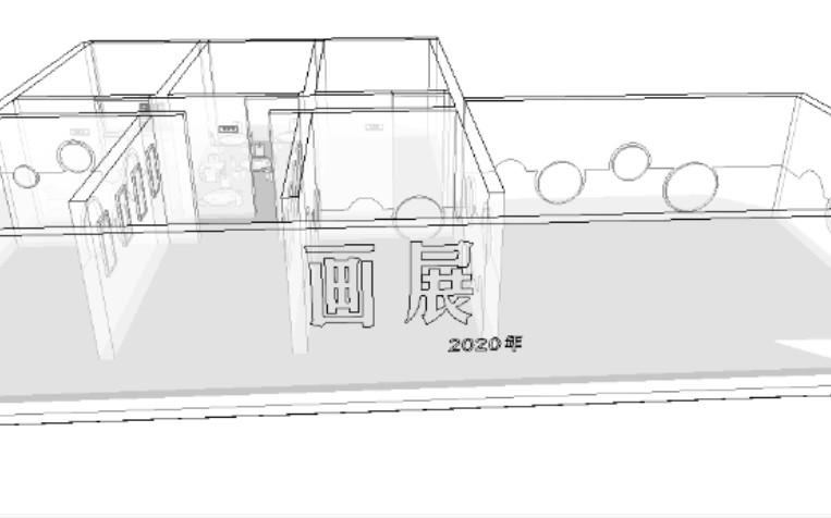 SU(草图大师)建立模型+“小画展”展示设计