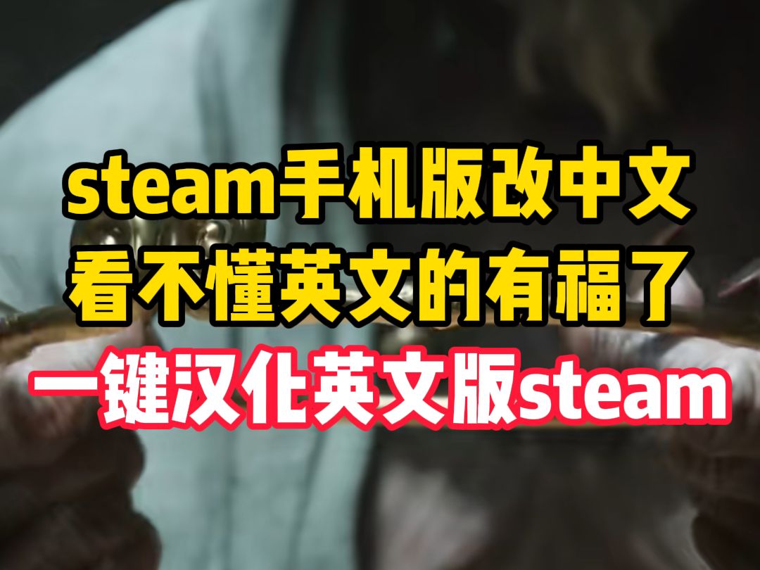 steam手机版改中文,看不懂英文的有福了,一键汉化英文版steam