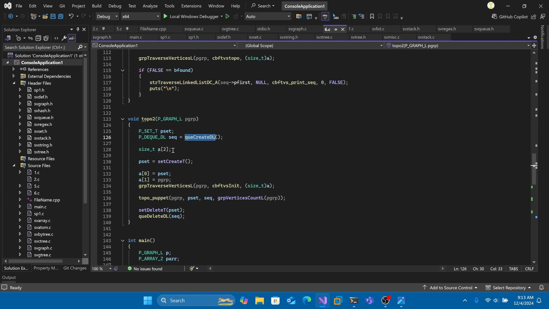 C语言·生成所有拓朴排序序列