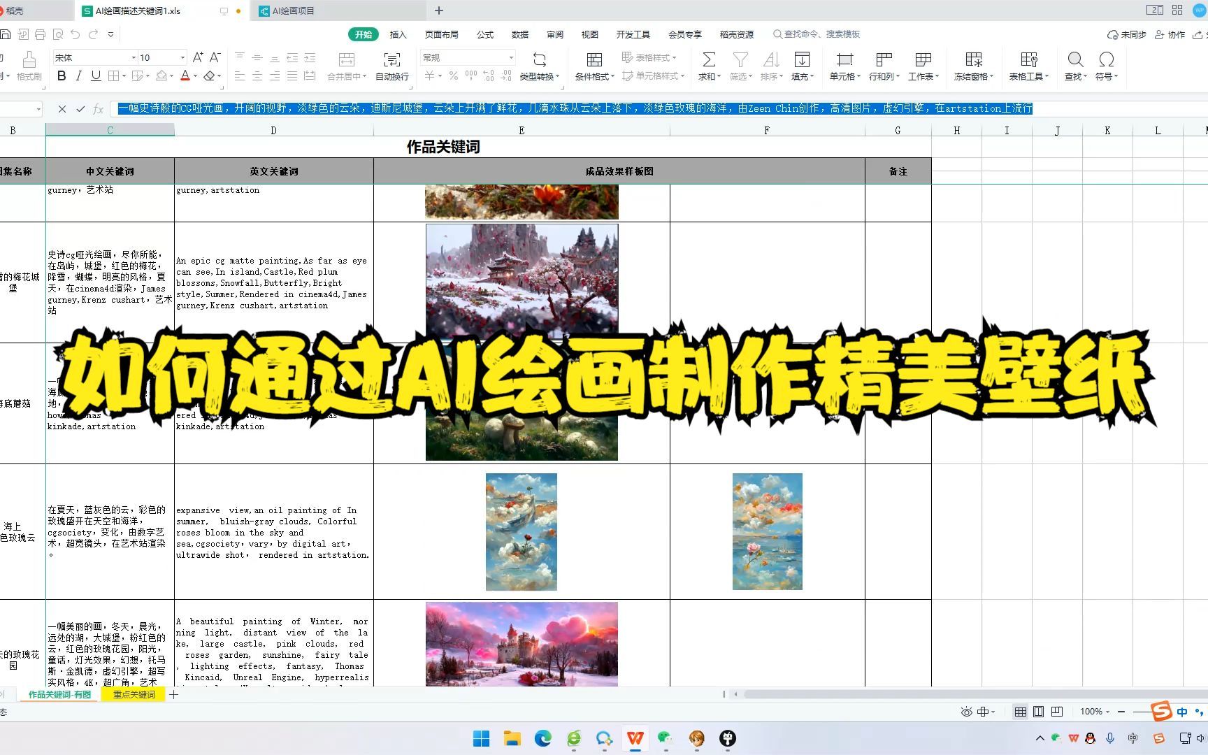 如何通过AI绘画制作精美壁纸,并通过短视频变现