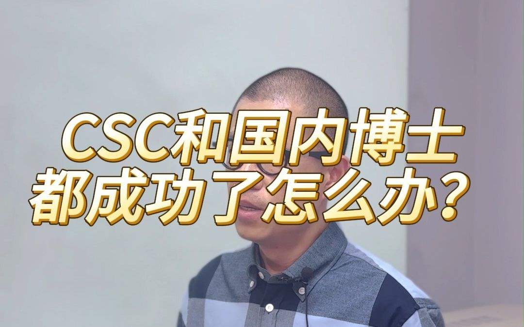 csc和国内博士都成功了怎么办?