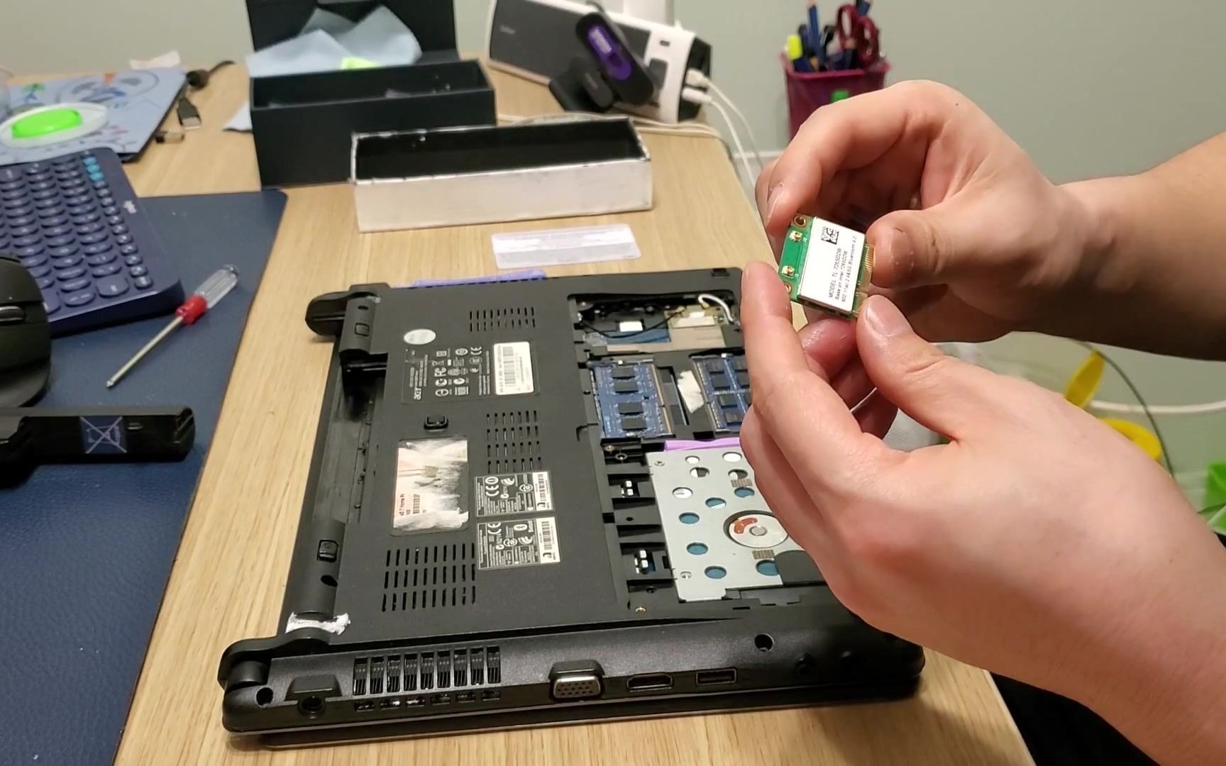 如何给笔记本CPU,GPU更换硅脂,超十年笔记本升级网卡加更换硅脂