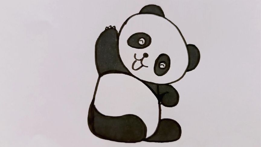 可爱的小熊猫简笔画
