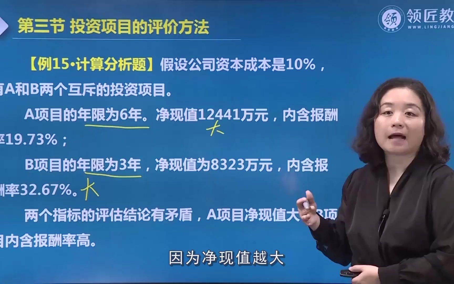 高级会计实务预习:投资项目的评价方法