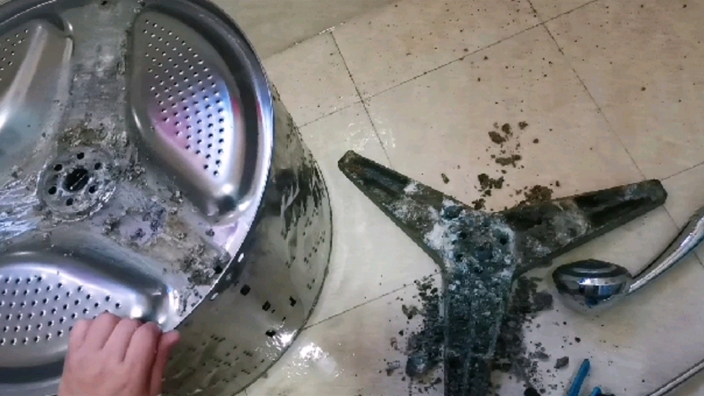 松下滚筒洗衣机,深度拆洗