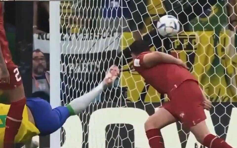 2022年国际足联世界杯 理查利森的反应 巴西 vs 塞尔维亚 2-0