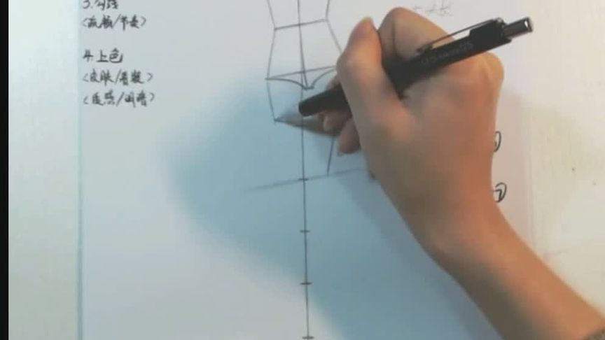 服装设计:模特九头身的人体是如何画呢?手绘效果图从基础学起!