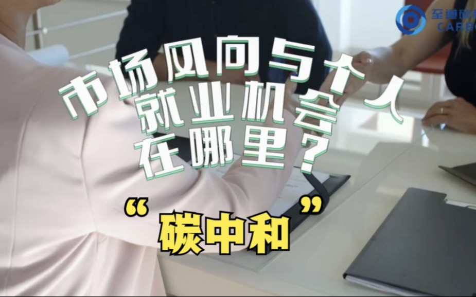 碳中和的市场风向与个人就业机会在哪里?