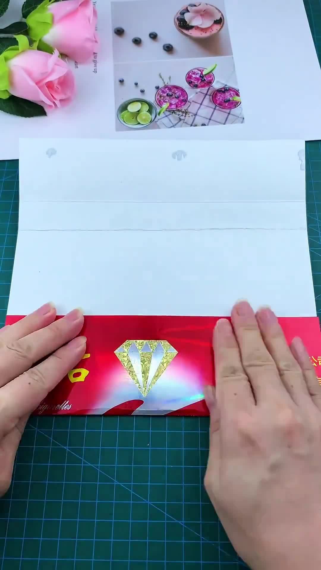 开学了,自己做一个简单点实用的笔筒#手工diy #折纸教程 #收纳盒 #变...