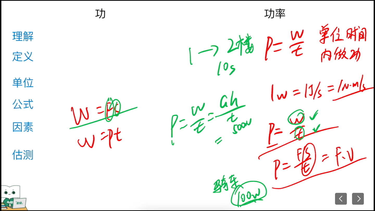 功和功率概念复习