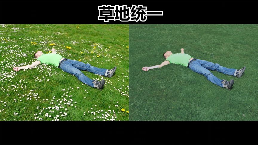 ps 草地修图,长视频详细讲解将复杂的草地修干净统一。