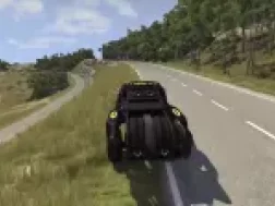BeamNG Drive汽车模拟:汽车碰撞地下的物体翻车事故