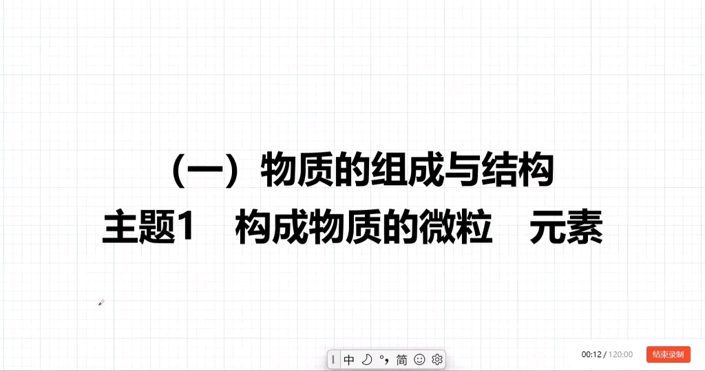 初三化学 刷题吧 1.1构成物质的微粒 元素