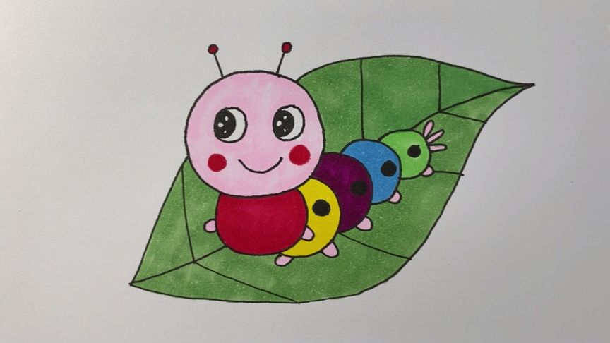 画一只可爱的蚕宝宝