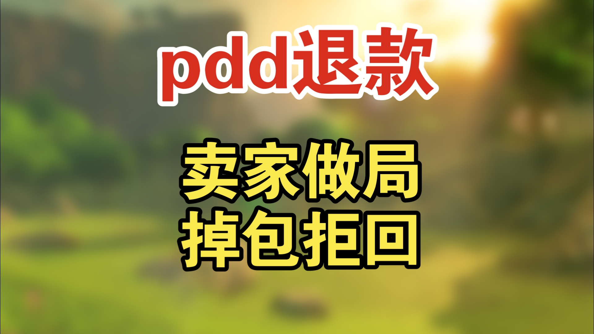 PDD已经进化到退货不退款了
