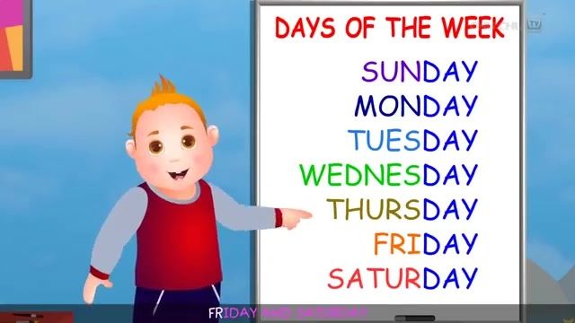 「教孩子学英语」星期几怎么说 从星期天到星期一