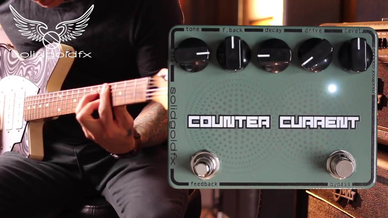 SolidGoldFX - Counter Current Reverb pedal lo fi 混响 反馈 单块效果器...