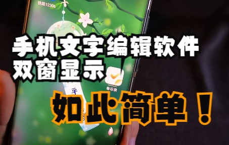 我才发现,手机文字编辑软件也能像电脑一样,单个应用双窗口显示