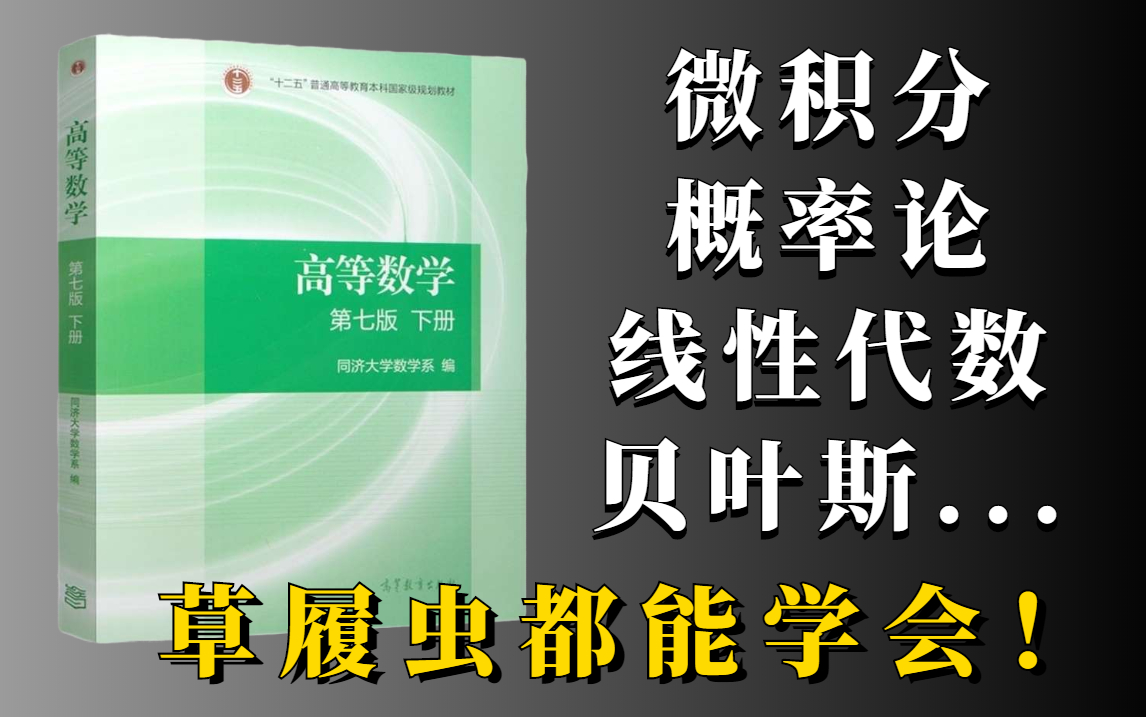 【同济大学】最强数学系强推的机器学习数学基础课程!不愧是计算机...