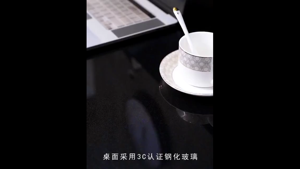 电脑台式桌简约现代卧室家用电竞钢化玻璃简易办公桌学生写字书桌