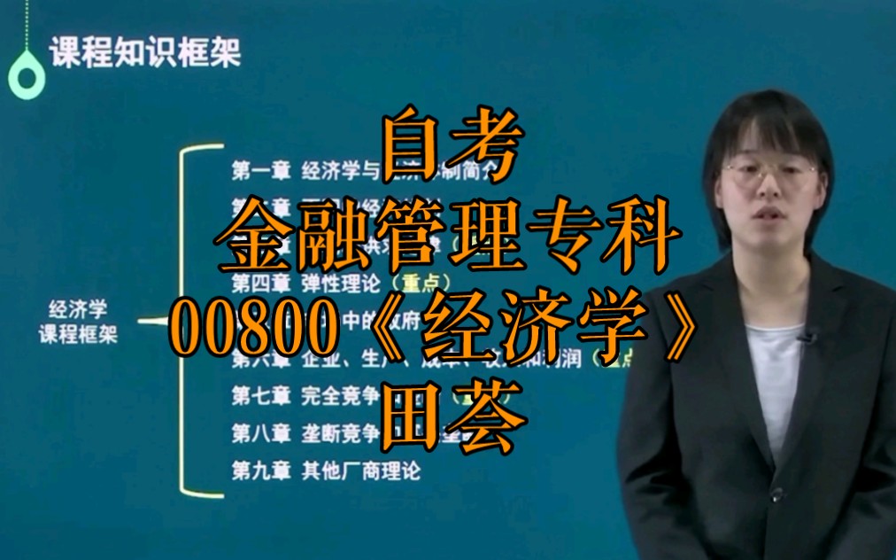 自考00800金融管理专科《经济学》网课资料:课程知识框架讲解、考试...