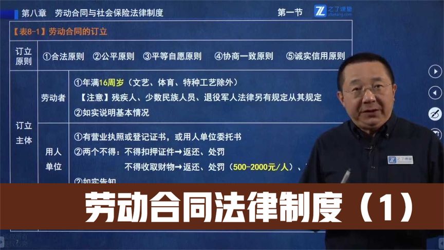 2022新大纲《初级会计经济法》精讲:0801劳动合同法律制度(1)