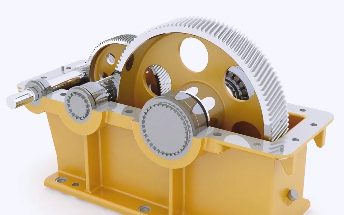 【油管搬运】齿轮减速机3D动画(二)