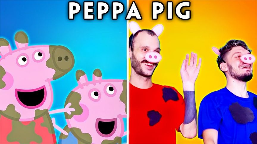 动作模仿秀:美人鱼和鲨鱼的奇妙经历,小猪佩奇的快乐生活!