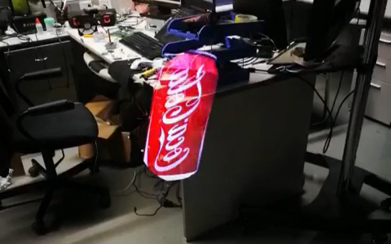 自制旋转LED 3D风扇屏展示