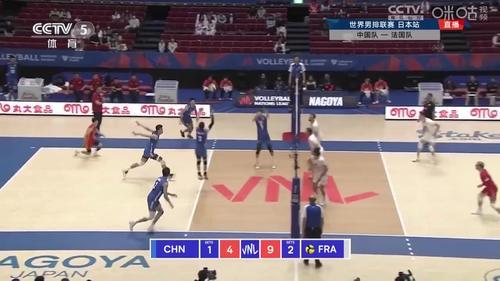 江川全队最高15分 世界联赛日本站第三场比赛,中国男排