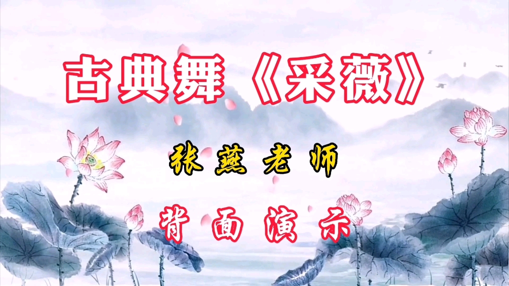 古典舞《采薇》背面演示【完整版】