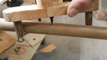 用这个方法在圆木上划线, 我以前.